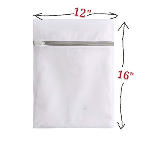 Heng happy 3pcs Small Mesh Laundry Bags for Socks,Delicates, Washing Machine,Underwear, Lingerie, 12 x 16 inches