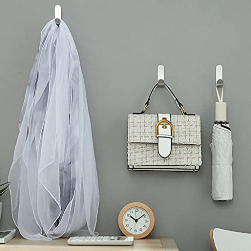Adhesive Hooks, Kitchen Hooks,Wall Hooks Heavy Duty Stainless Steel Wall Hooks Adhesive for Hanging Jackets, Kitchenware, Bathrobes, Bath Towels, Coat, Bag, Party Light Strip (20 pcs, Silver)