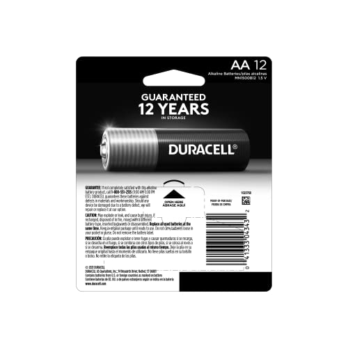 Duracell Coppertop AA Batteries with Power Boost Ingredients, 12 Count Pack Double A Battery with Long-lasting Power, Alkaline AA Battery for Household and Office Devices