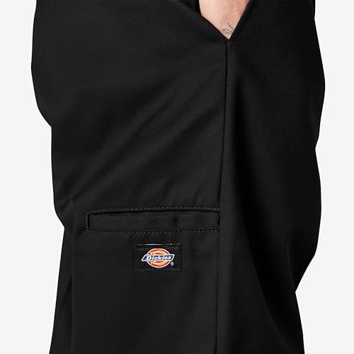 Dickies Men's Loose Fit Double Knee Twill Work Pant, Black, 38W x 30L