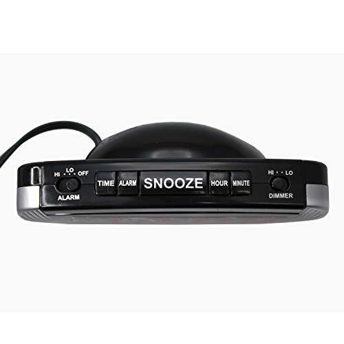 Equity by La Crosse 30240 Super Loud LED Alarm Clock,Black/Silver