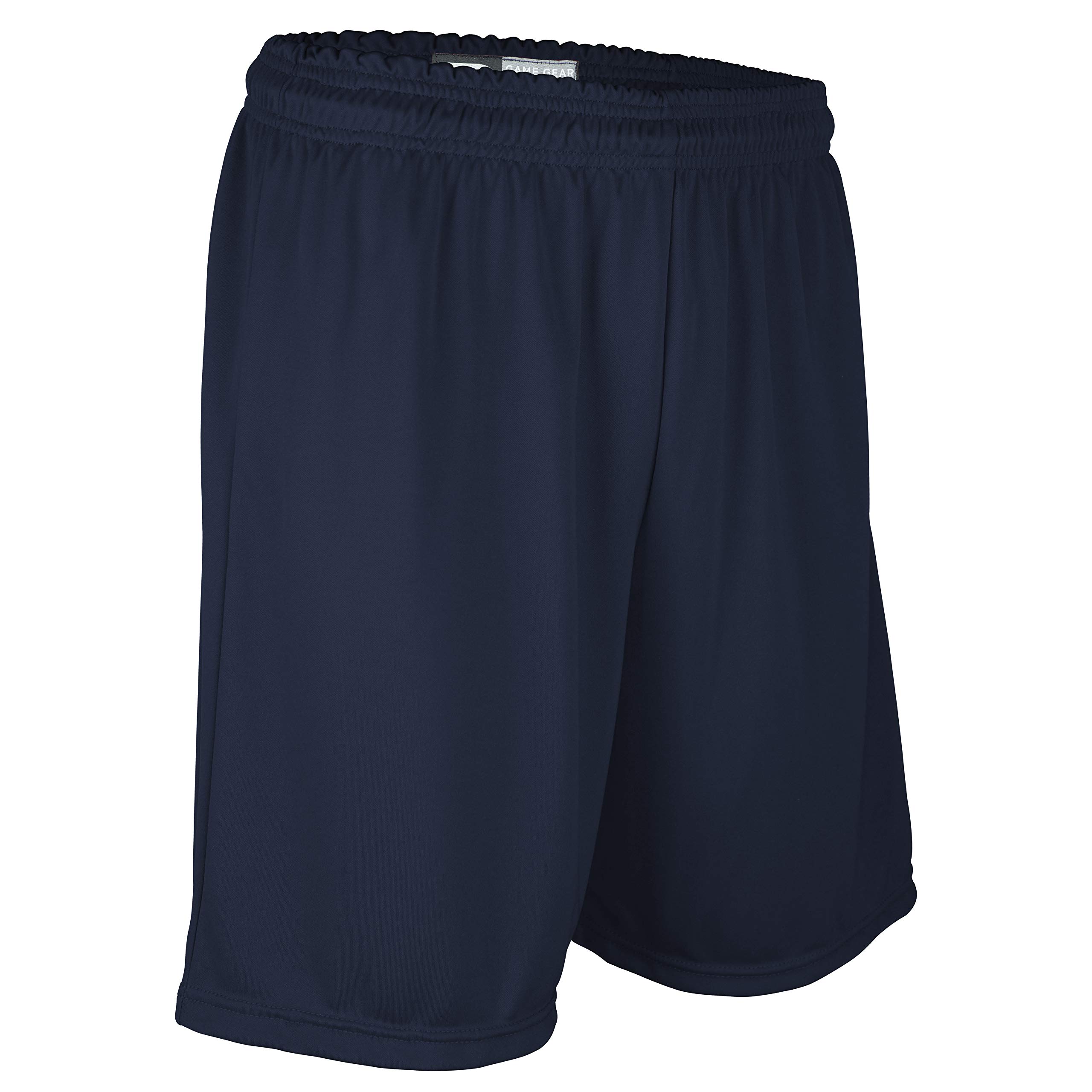Game Gear PT-6479P-CB Men's Solid 9" Performance Fitness Short with Draw String and Pockets (X-Large, Navy)