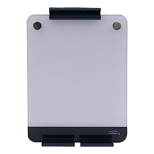 Iceberg Clarity Glass Personal Dry Erase Board, Office Supplies, with Ultra-White Back and Aluminum Frame, 9" x 12"