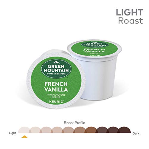 Green Mountain Coffee Roasters French Vanilla, Single-Serve Keurig K-Cup Pods, Flavored Light Roast Coffee, 24 Count
