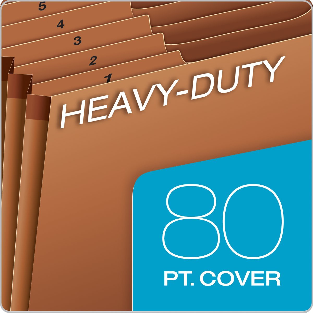 Globe Weis Globe-Weis/Pendaflex Heavy Duty 31-Pocket Expanding File with Flap, 1-31 Index, Letter Size, Brown, (R117DLHD)