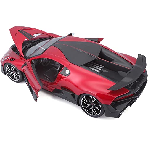 Bburago Bugatti Divo 1/18 Diecast Model Car 11045 Red, (18-11045MTRD)