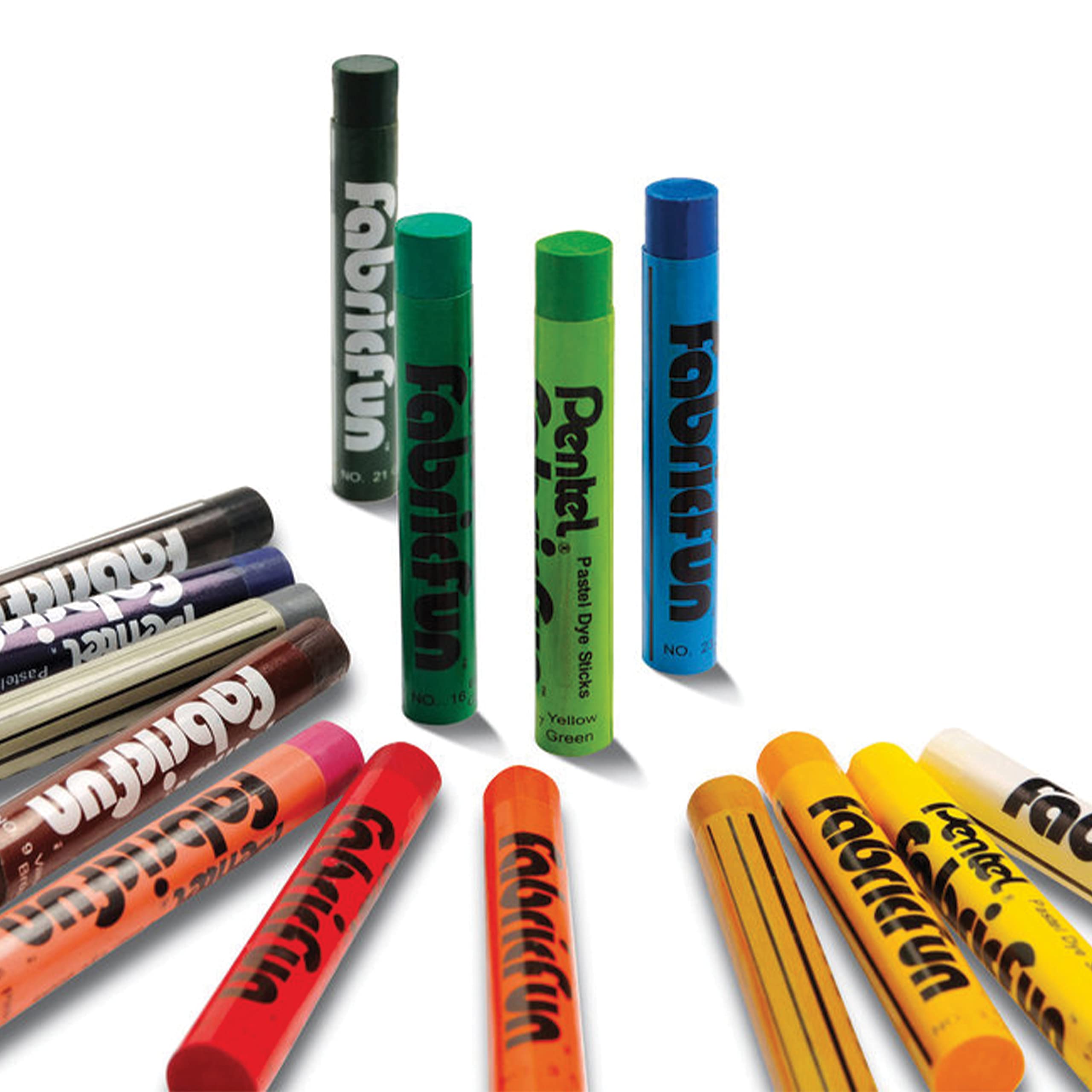 Pentel Fabric Fun Pastel Dye Stick (Pack of 7), Assorted Colors, PTS-7