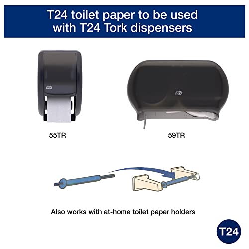 Tork Bath Tissue Roll Universal 2-ply For everyday use at home Biodegradable 4.375x3.75", 500 sheets/roll, 96 rolls/case