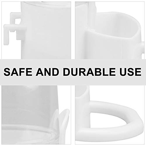 balacoo 2Pcs Automatic Bird Feeder Bird Water Bottle Poultry Drinker Water Jug Container Food Dispenser for Chickens Birds Pigeon Quail White