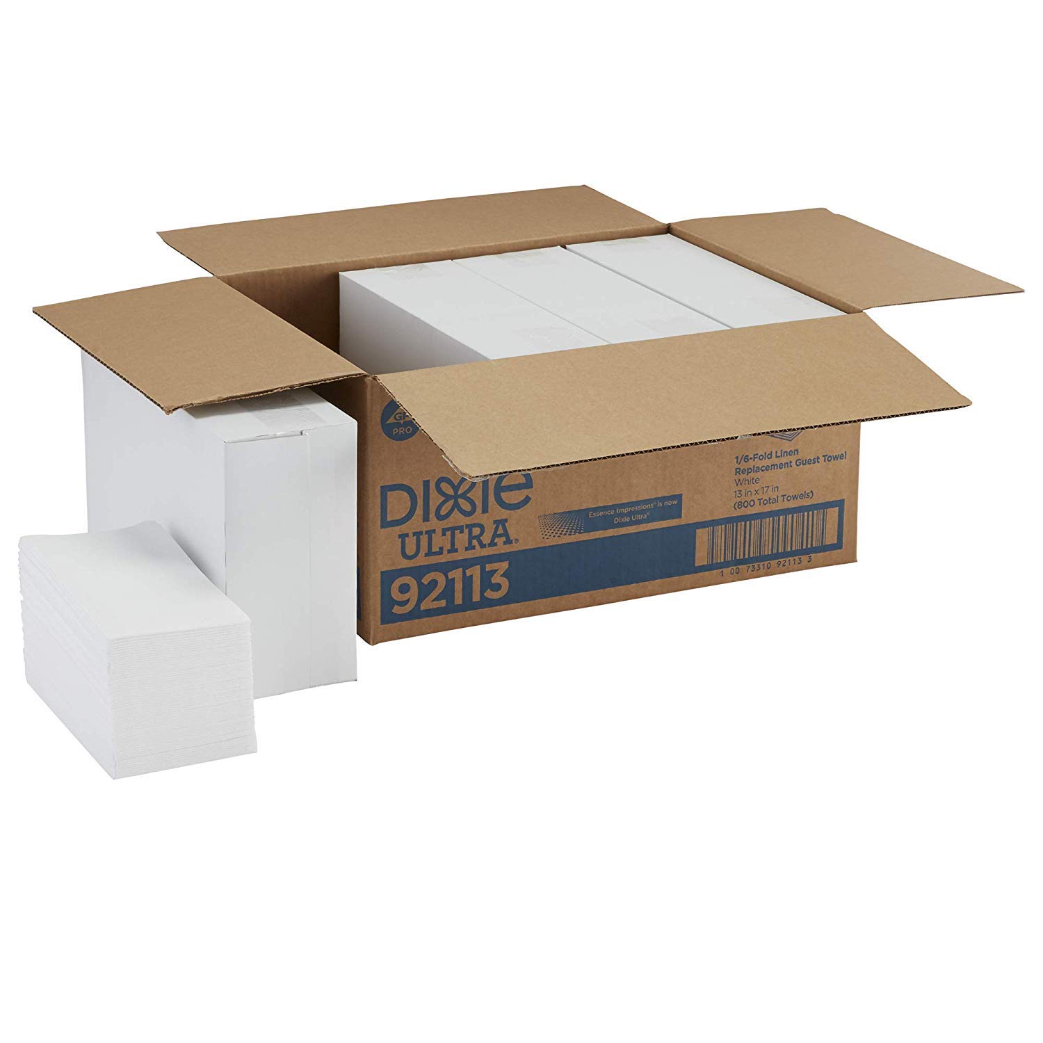 Dixie Ultra 1/6-Fold Linen Replacement Napkin by GP PRO GEORGIA-PACIFIC White; 92113; 200 Napkins Per Box; 4 Boxes Per Case (800 Total)
