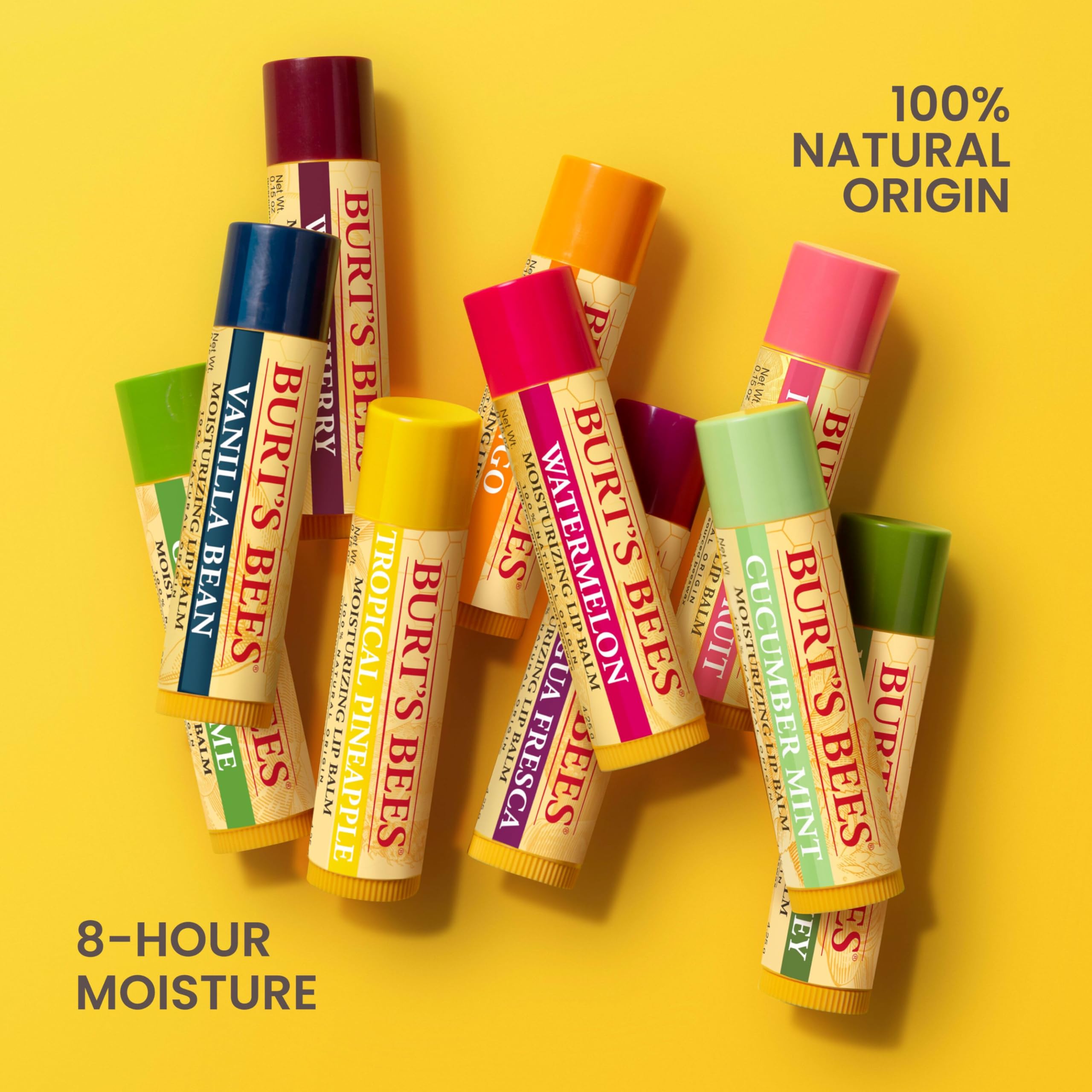Burt's Bees Lip Balm - Original Beeswax, Lip Moisturizer With Responsibly Sourced Beeswax, Tint-Free, Natural Origin Conditioning Treatment, 2 Tubes, 0.15 oz.