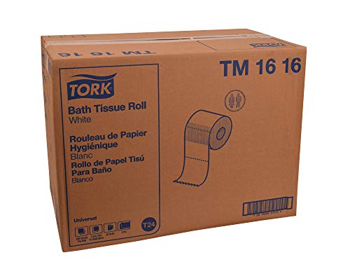 Tork Bath Tissue Roll Universal 2-ply For everyday use at home Biodegradable 4.375x3.75", 500 sheets/roll, 96 rolls/case
