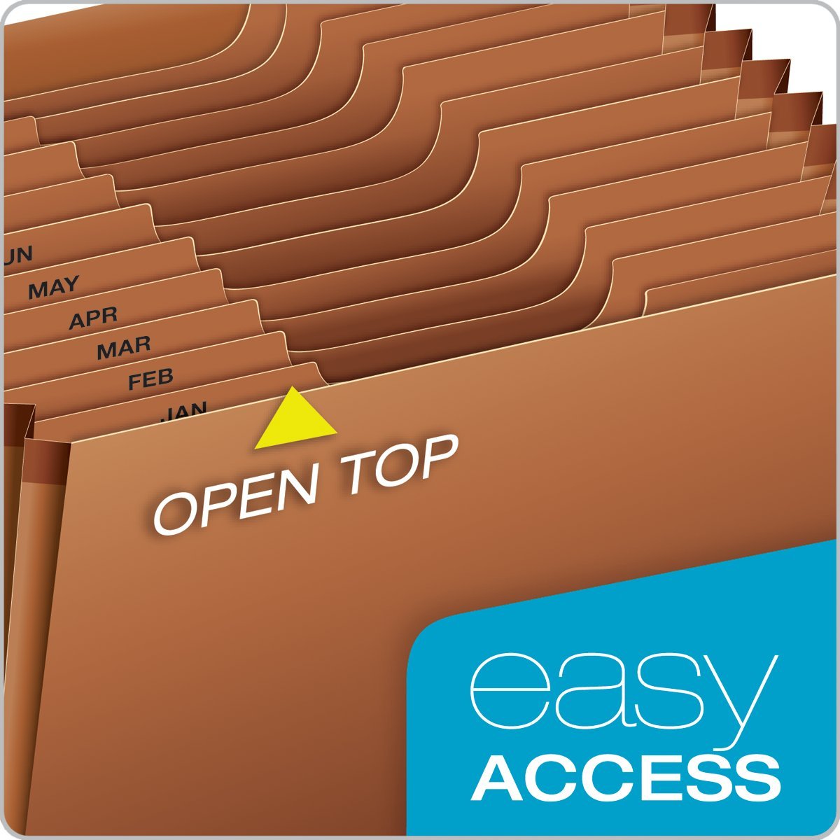 Globe Weis Globe-Weis/Pendaflex Heavy Duty 12-Pocket Expanding File, Monthly Index, Legal Size, Brown, (R219MHD)