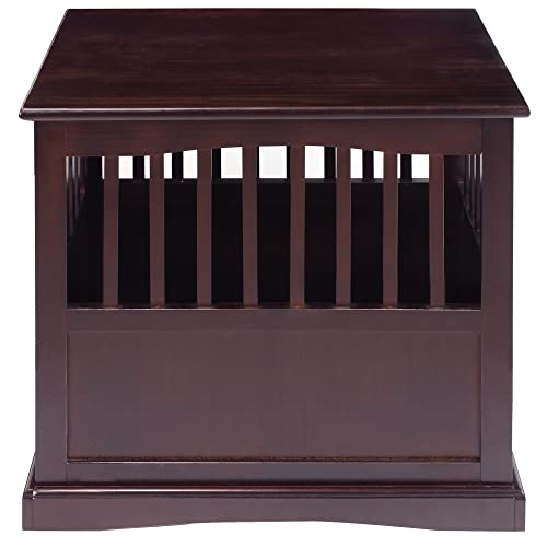 Casual Home Wooden Medium Pet Crate, End Table, Espresso