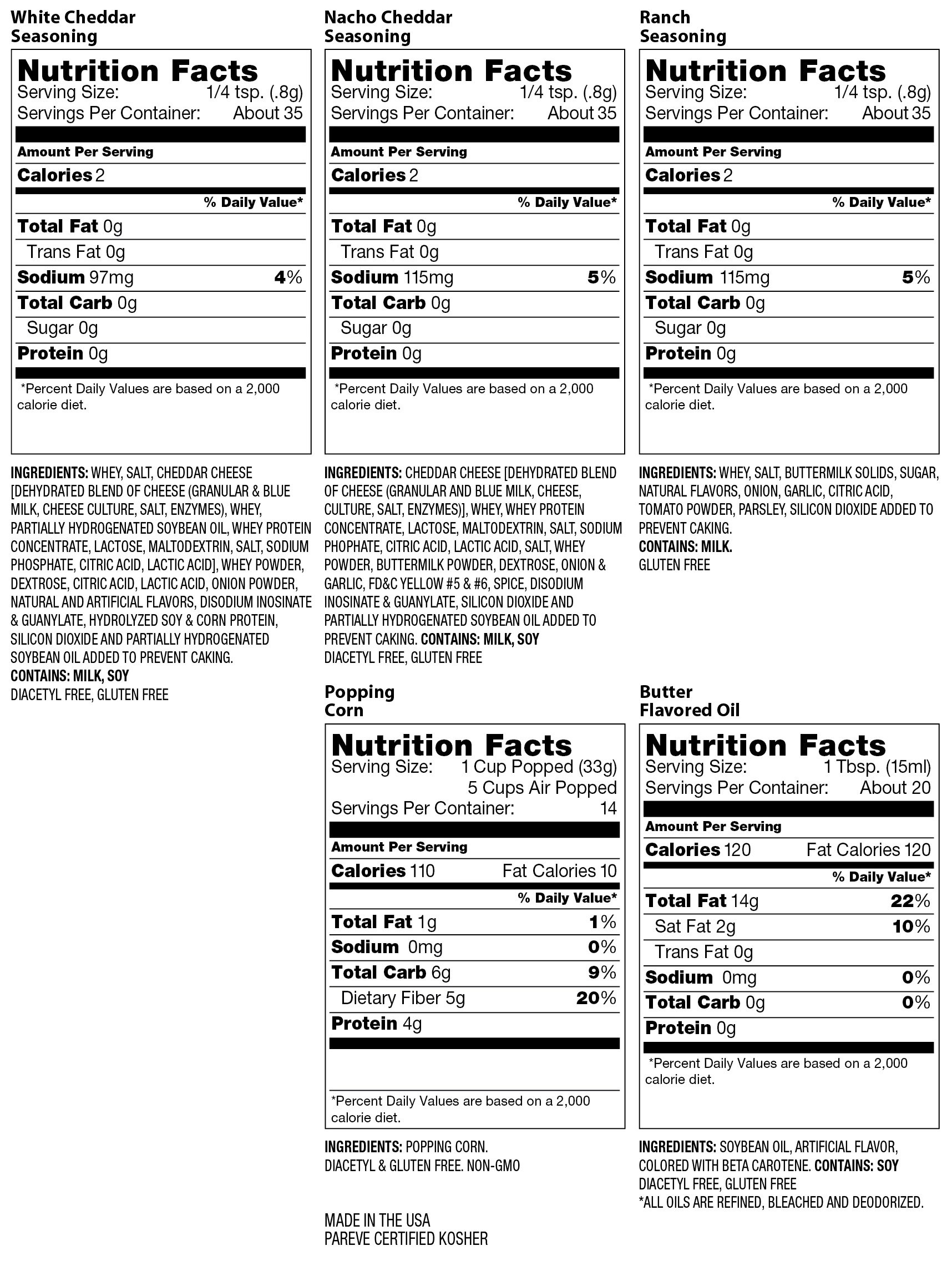Nostalgia KPK400 Hot Air & Kettle Kit, 3 Seasonings, Oil, Popcorn Kernels, 1 Count (Pack of 1)