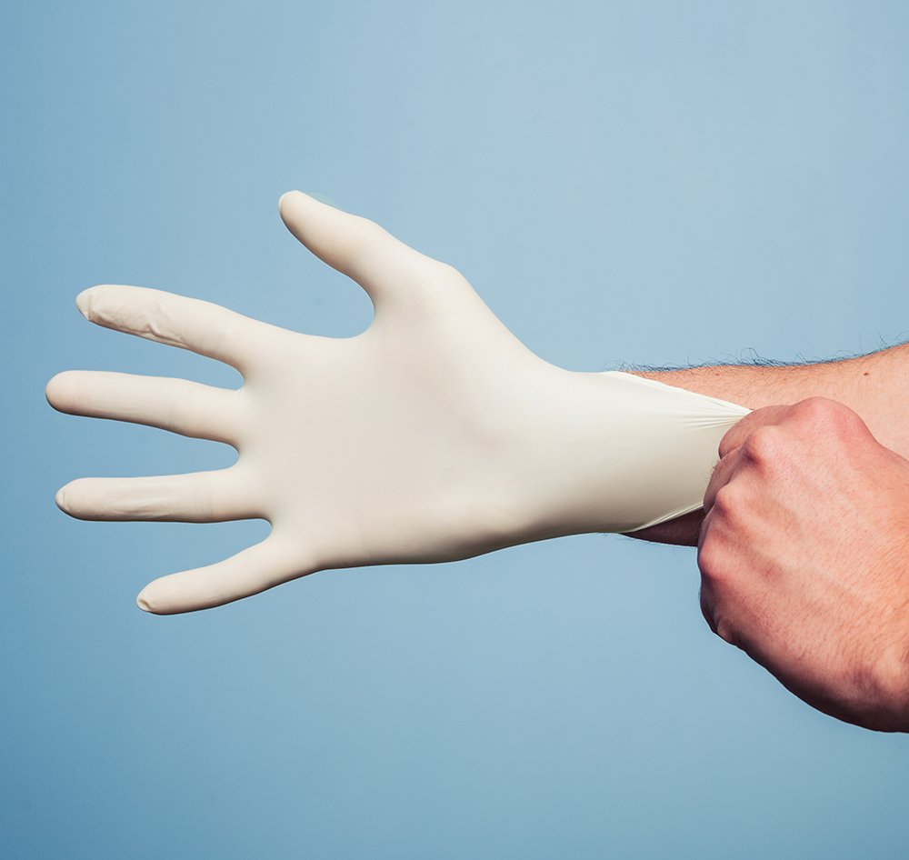 Adenna GLD260 Gold 6 mil Powder-Free Latex Gloves, Medical Grade, White, X-Small, Box of 100