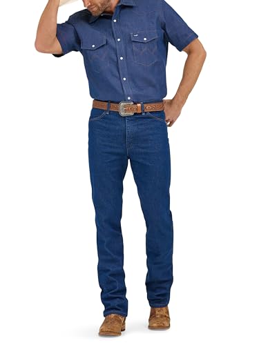 Wrangler Men's Cowboy Cut Slim Fit Jean, Prewashed Indigo, 30W x 36L