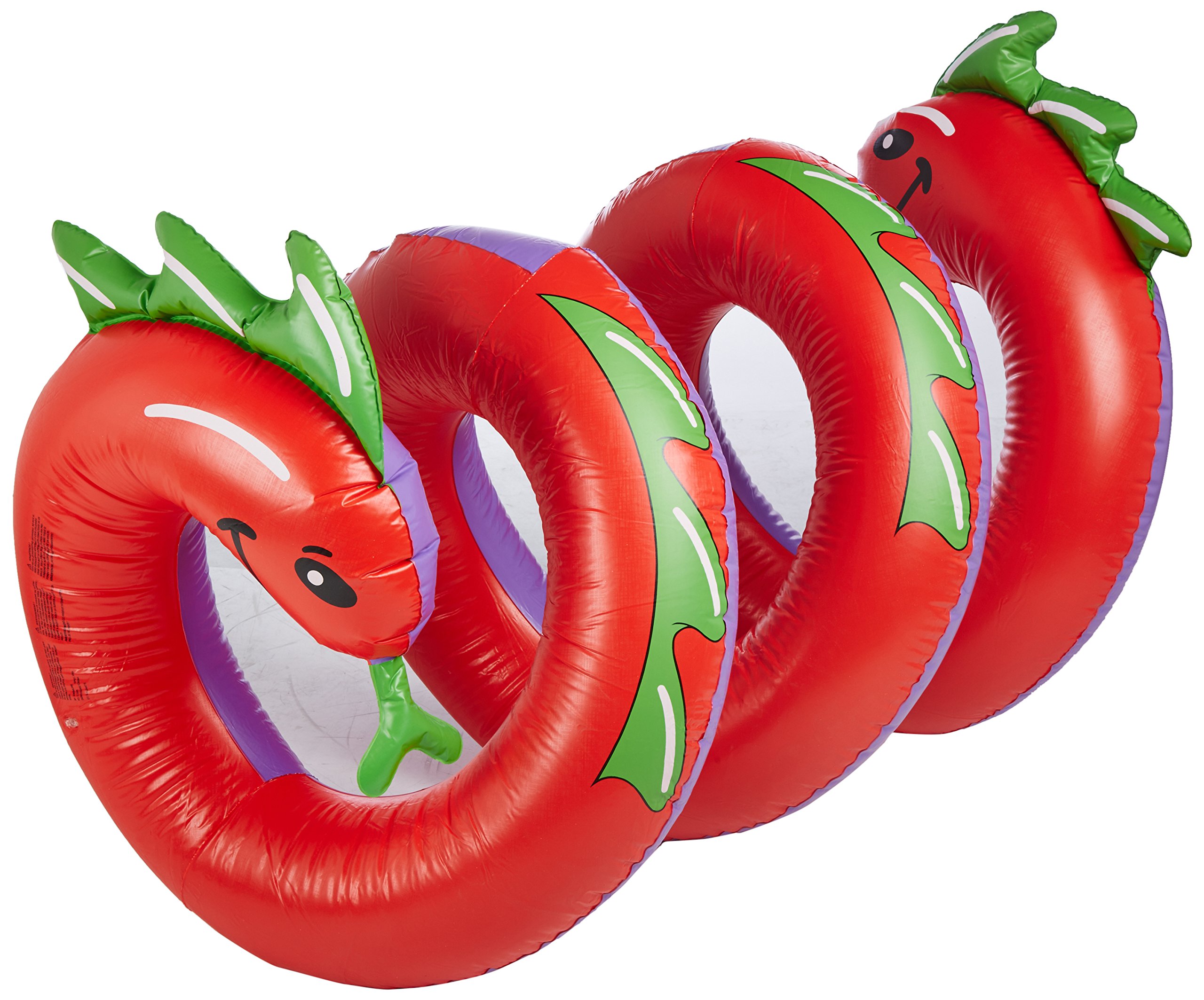 Swimline Inflatable Two-Headed Curley Serpent Pool Float, Purple/Green, 8", Model Number: 9087
