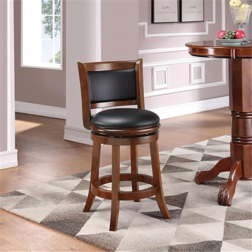 Boraam Augusta Counter Height Swivel Stool, 24-Inch, 1-Pack, Cherry