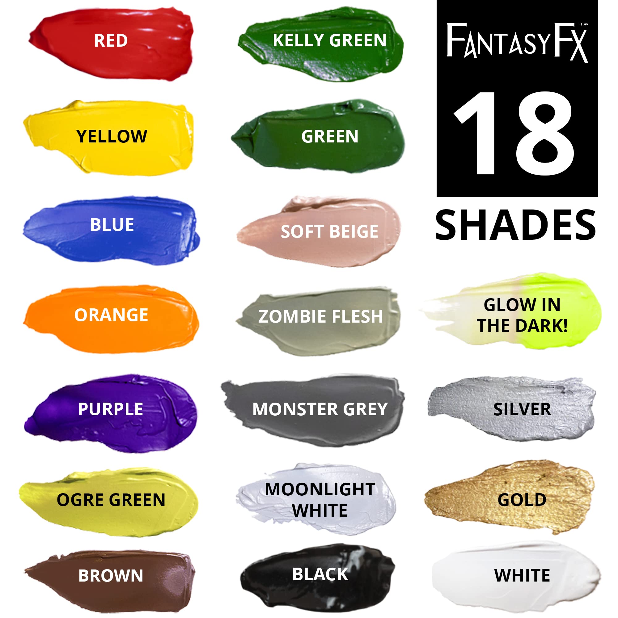 Mehron Makeup Fantasy FX Cream Makeup | Water Based | Halloween | Kelly Green Face Paint & Body Paint For Adults 1 fl oz (30ml) (KELLY GREEN)