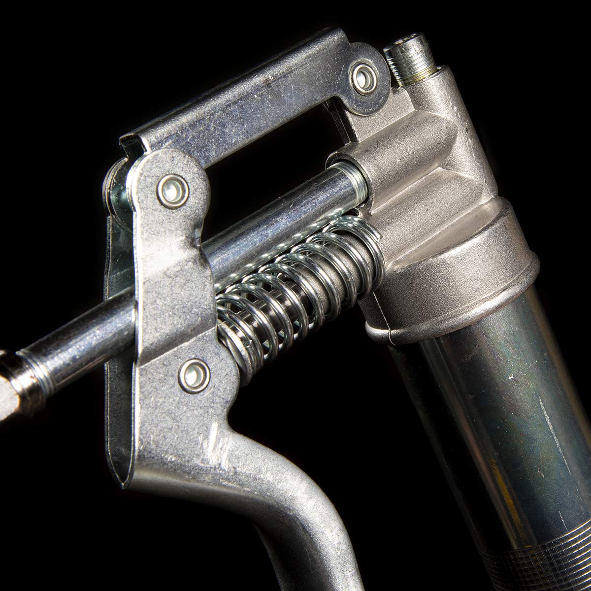 Workforce Mini Grease Gun, for 3 oz. Cartridges, 12 In. Flexible Extension, 4 In. Rigid Extension - L1305