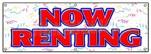 72" Now Renting Banner Sign for Lease Rent Office Retail Space Apartment Home House