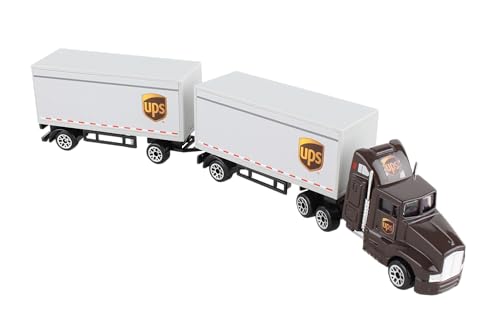Daron UPS Die Cast Tractor with 2 Trailers