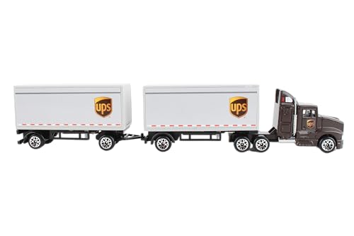 Daron UPS Die Cast Tractor with 2 Trailers