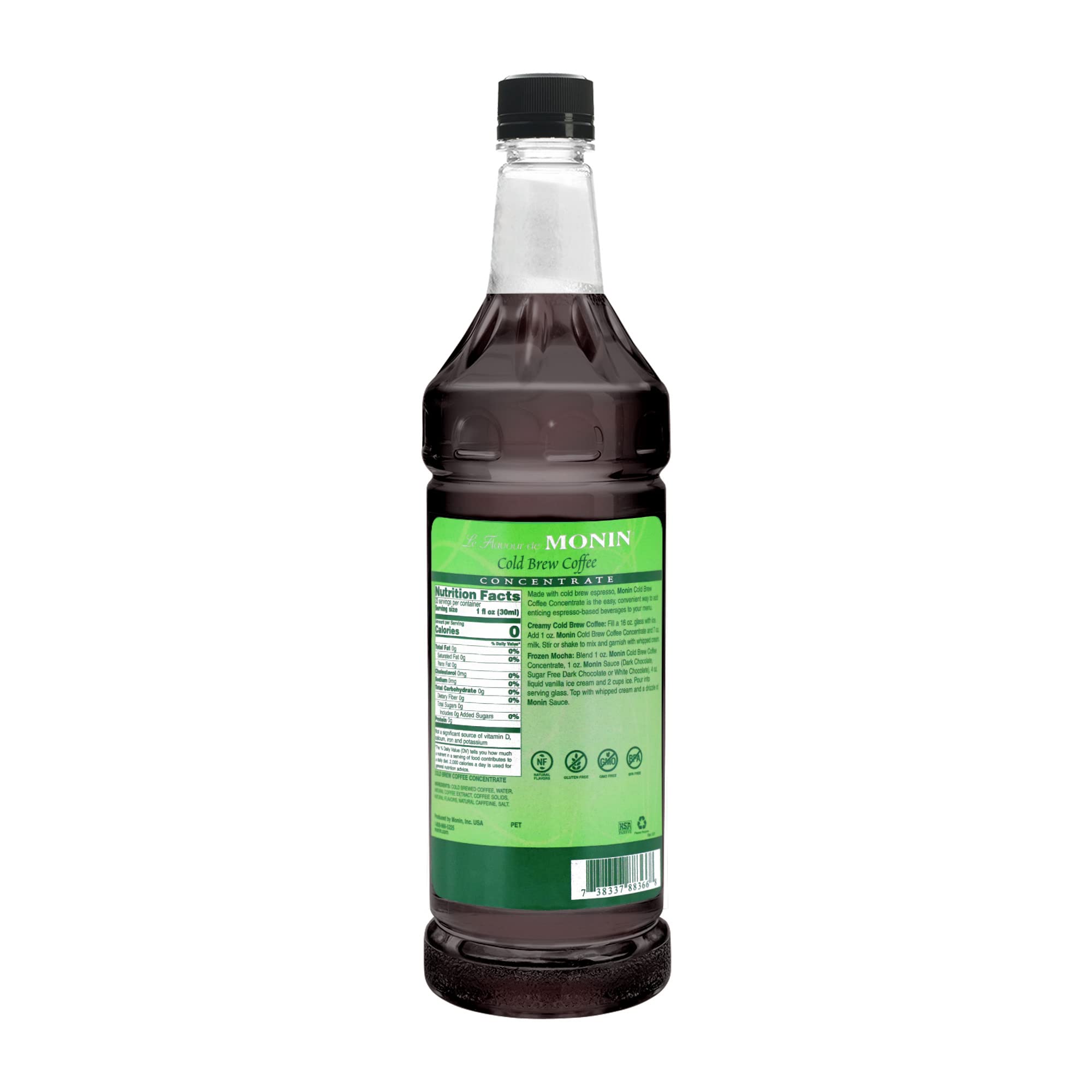 Monins Cold Brew Coffee Concentrate - New & Improved Version - 1 Liter