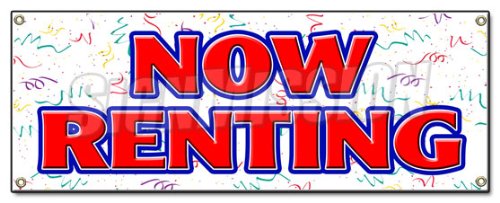 Now Renting Banner Sign for Lease Rent Office Retail Space Apartment Home House