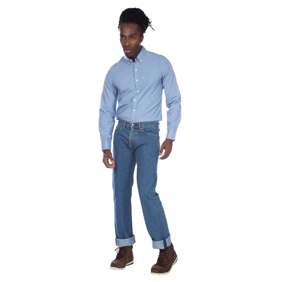 Levi's Men's 505 Regular Fit Jeans (Also Available in Big & Tall), (New) Medium Stonewash, 34W x 34L