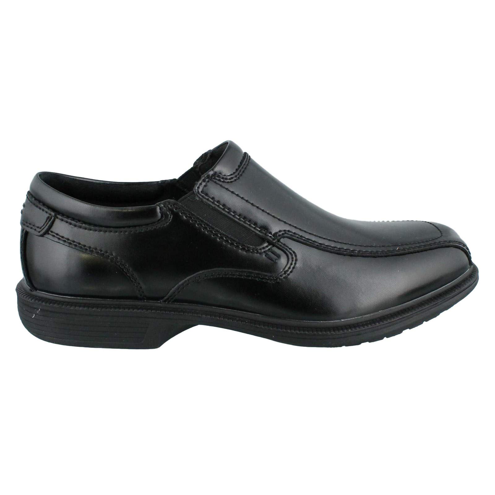 Nunn Bush mens Bleeker Street Slip on With Kore Slip Resistant Comfort Technology Loafer, Black, 10.5 X-Wide US