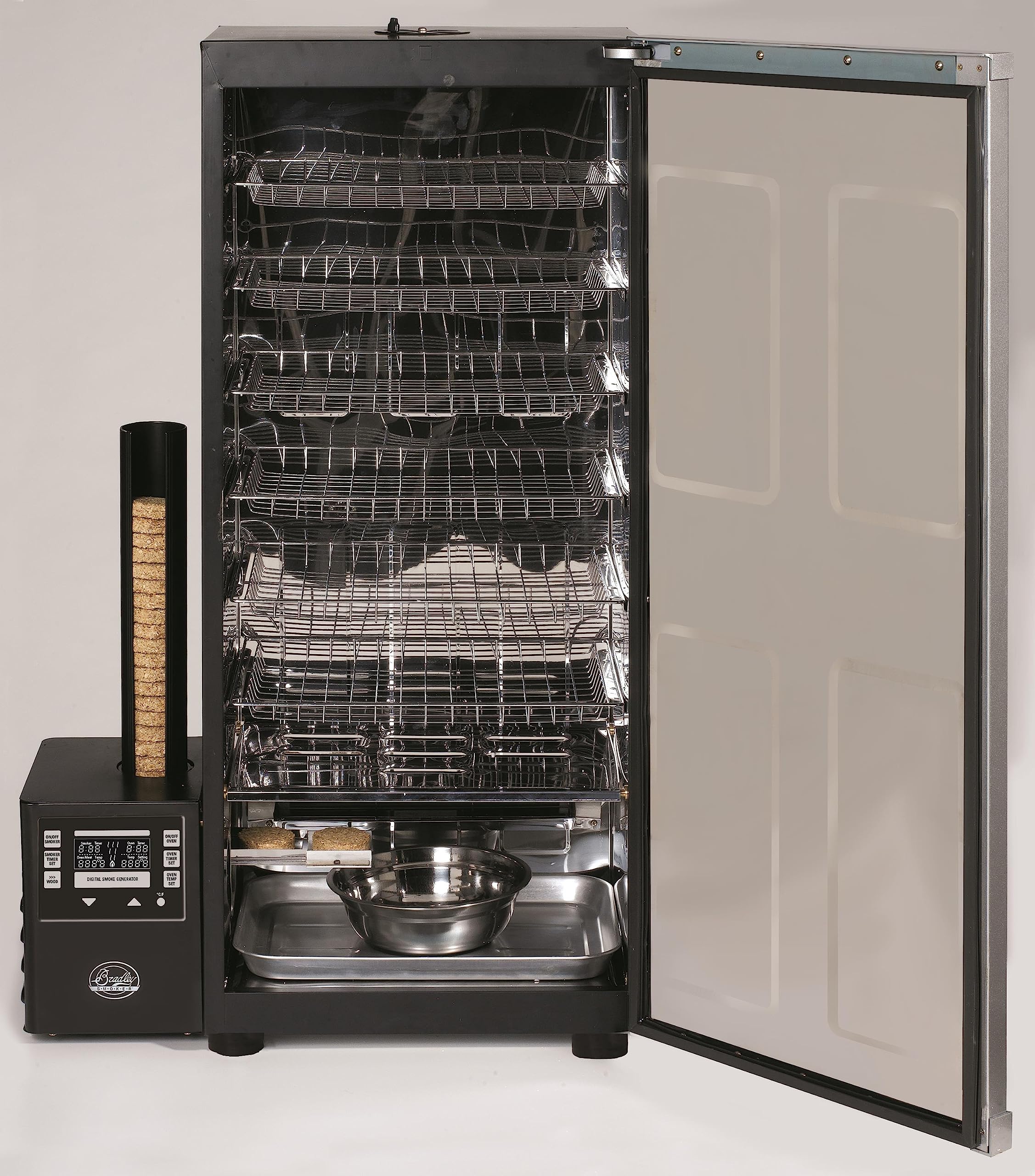 Bradley Smoker 6-Rack Outdoor Electric Smoker, Digital Vertical Smoker With Stainless Steel Grill