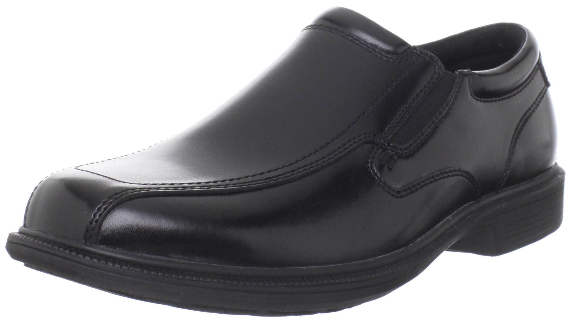 Nunn Bush mens Bleeker Street Slip on With Kore Slip Resistant Comfort Technology Loafer, Black, 10.5 X-Wide US