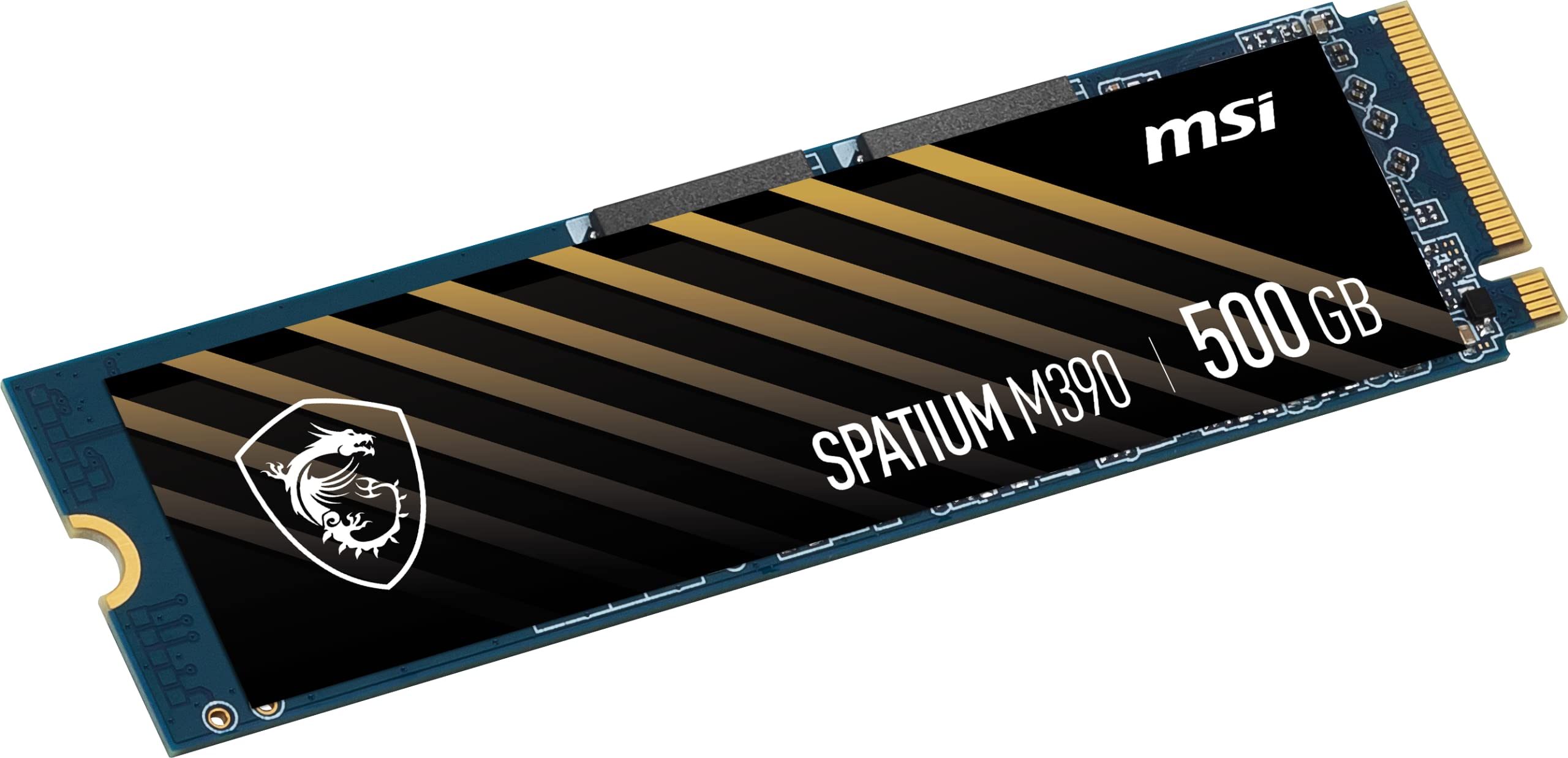 MSI SPATIUM M390 SSD 500GB - PCIe 3.0 NVMe M.2 Internal Solid State Drive, 3300MB/s Read & 2300MB/s Write, 3D NAND, Built-in Data Security, Center - 5 Year Warranty (200 TBW)