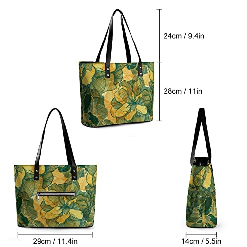 Womens Handbag Roses Leather Tote Bag Top Handle Satchel Bags For Lady