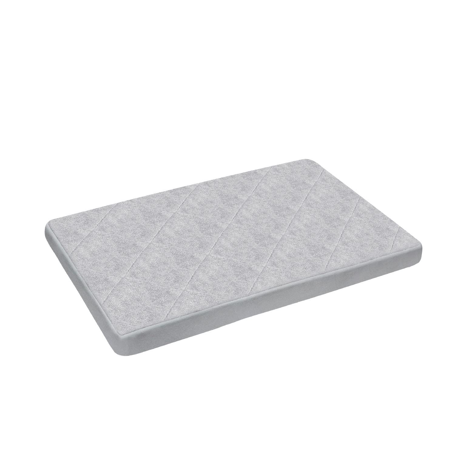 Bassinet Mattress Pad Cover, Compatible with Rectangle/Hourglass/Oval Bassinet Mattress, 2 Pack Waterproof and Soft Cotton Sheet, Breathable Bamboo Sleep Surface (Microfiber-GY)