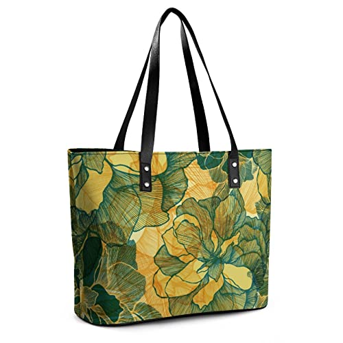 Womens Handbag Roses Leather Tote Bag Top Handle Satchel Bags For Lady