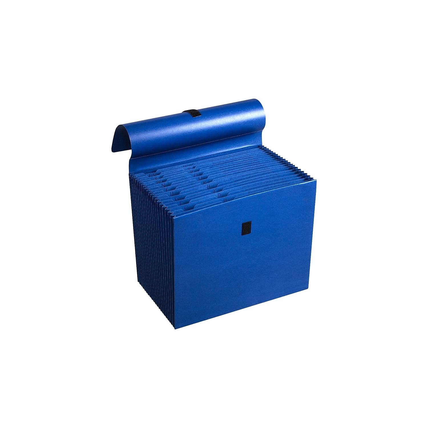 Wilson Jones C7117ABL ColorLife Expanding A-Z Files with Hook & Loop, 26 Pockets, Letter, Dark Blue