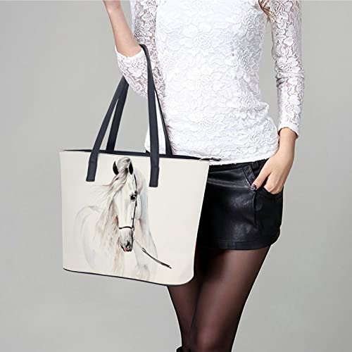 Womens Handbag Horse Animal Leather Tote Bag Top Handle Satchel Bags For Lady
