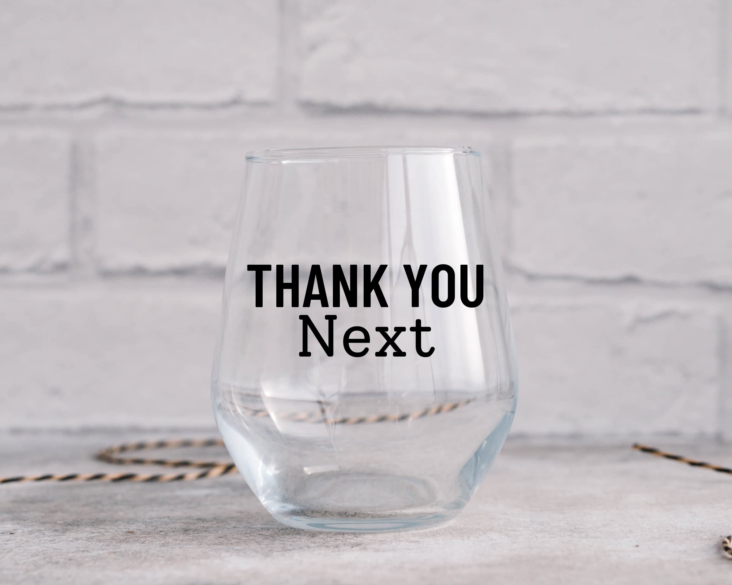 Thank You Next Stemless Wine Glass, Divorce Party Gift, Divorce Wine Glass, Funny Wine Glass - 21oz