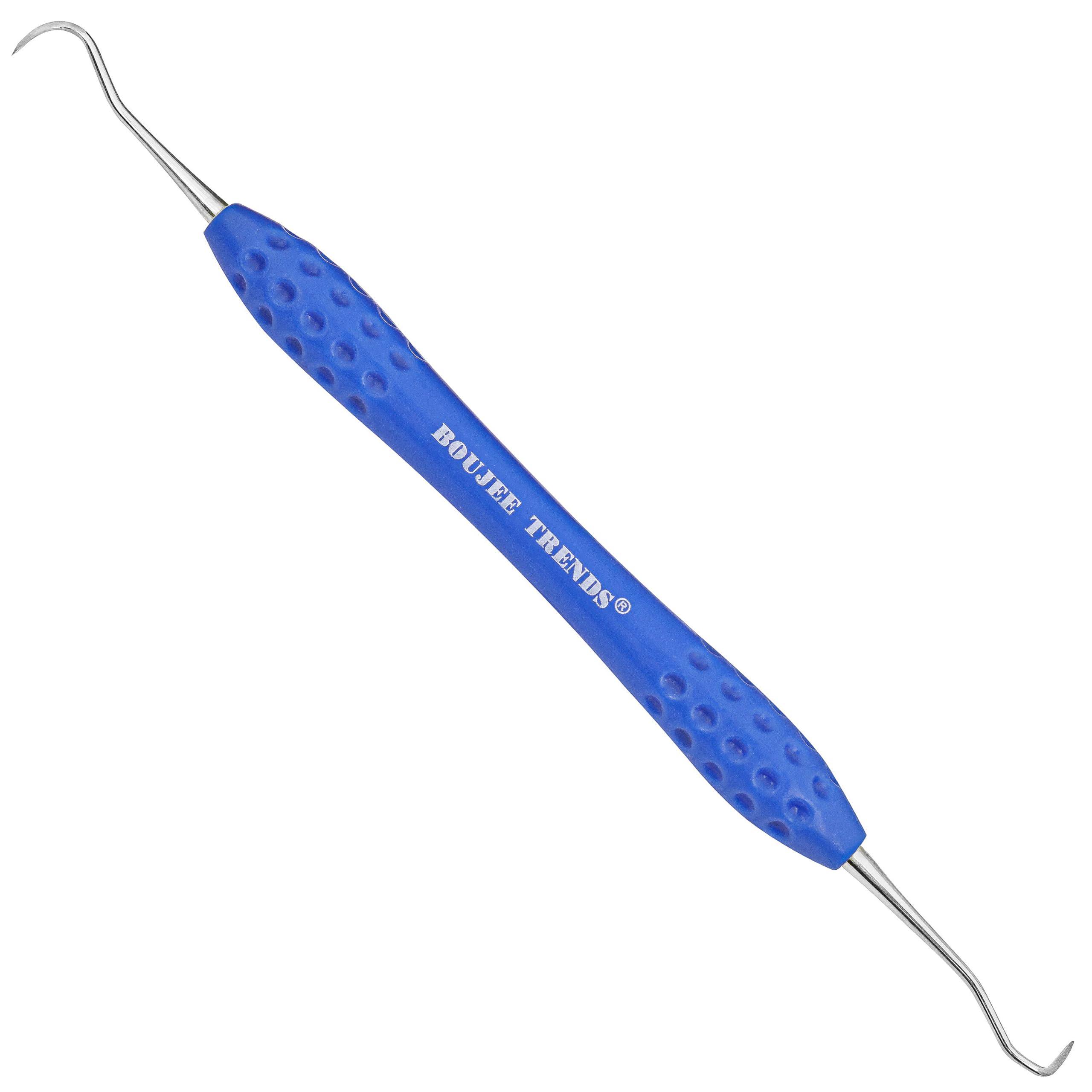 Professional Dental Tools Tartar Scraper For Dentist, Personal and Pets Use Plaque Remover With Comfortable Grip, Double ended Silicon Grip Scaler