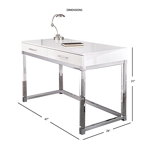 Steve Silver Everett White Painted Wood Desk