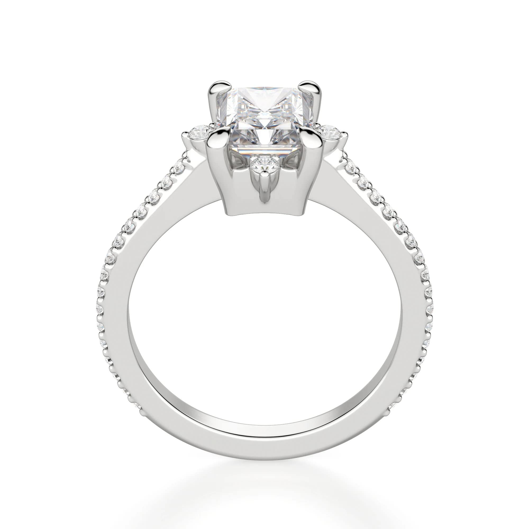 Shree Diamond 3.25 CT Radiant Infinity Accent Engagement Ring Wedding Eternity Band Vintage Solitaire Silver Jewelry Halo-Setting Anniversary Praise Vintage Ring Gift (6)