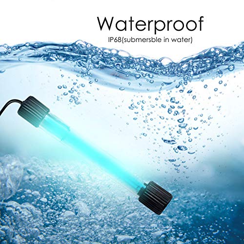 TAISHAN UV Sterilizer for Aquarium,13 W Fish Tank Clean Light with Timer,Aquarium Green Killing Machine Waterproof Clean Submersible Lamp for Pond,Swimming Pool,Indoor