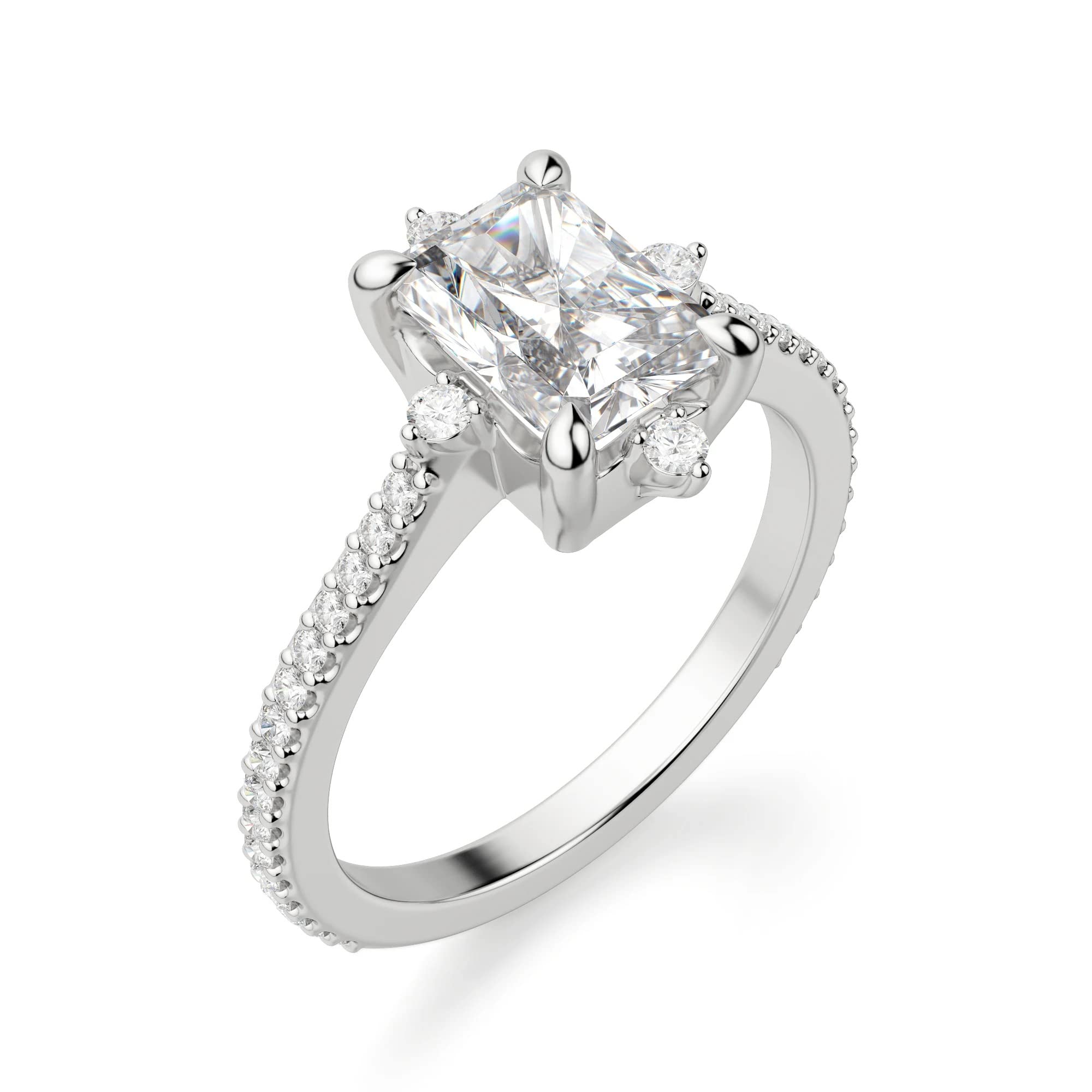 Shree Diamond 3.25 CT Radiant Infinity Accent Engagement Ring Wedding Eternity Band Vintage Solitaire Silver Jewelry Halo-Setting Anniversary Praise Vintage Ring Gift (6)