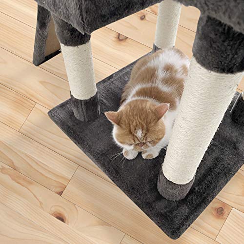 Confote 65” Multi-Level Cat Tree with 2 Condos and 3 Perches, Climber Tower Furniture for Large Cats Kitten