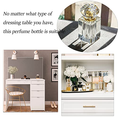 H&D HYALINE & DORA H&D Crystal Perfume Bottles Empty Refillable Decorative Bottles Glass Bottles for Home Decor Lady Gift