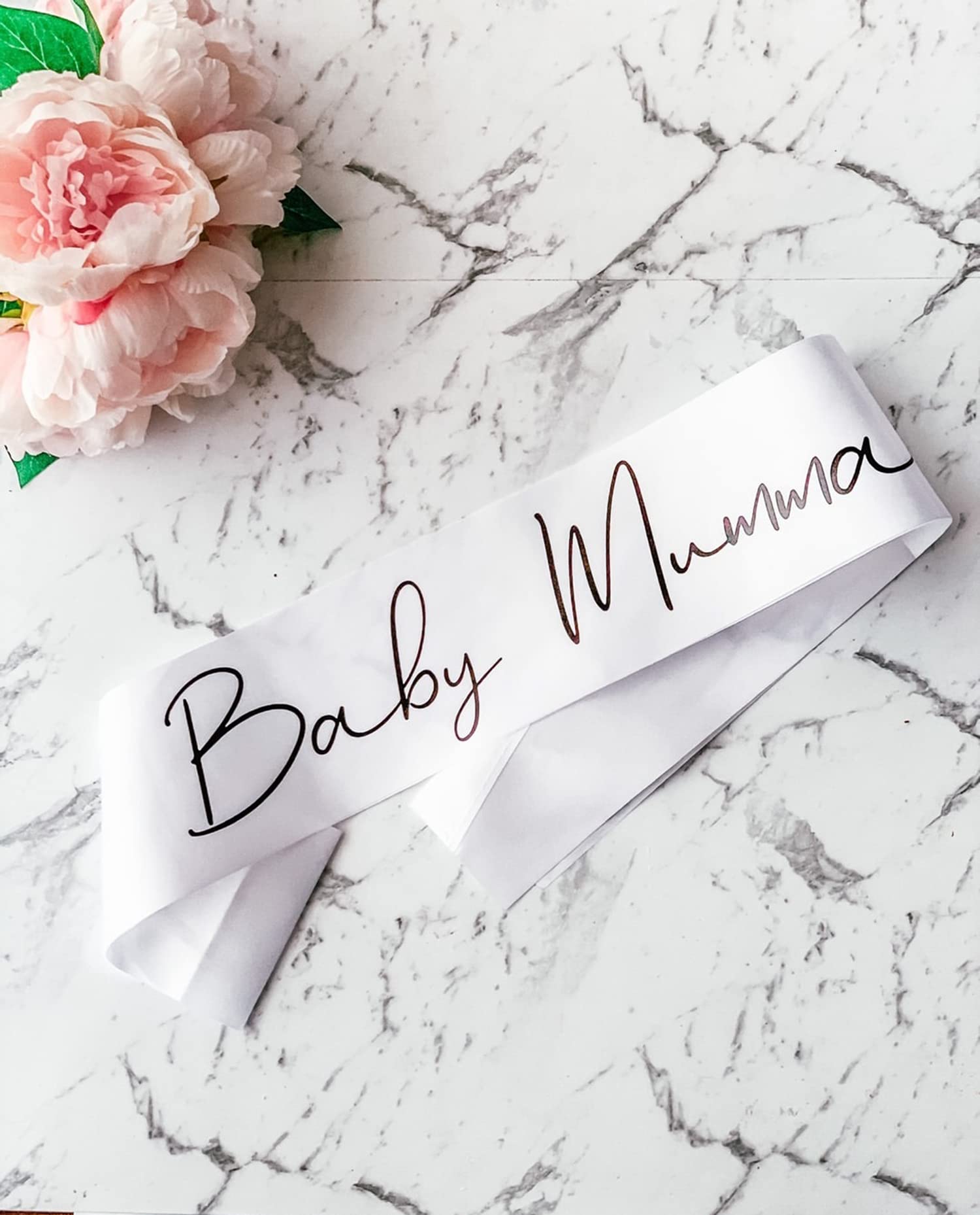 Baby Mama Sash for Baby Shower, Mummy to be Sash for New Mom, Baby Shower Decorations, Gift Ideas for Soon to Be Parents, Gender Reveal Boy or Girl Party Supplies for Pregnant AF Mother to Be