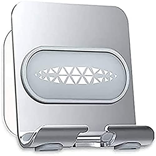 BICEUKI Shower Phone Holderďź Version Wall Mount Phone Stand,with Charging Port ďźfor The Bathroom,Kitchen,Office and More,Compatible with Smartphone. (SilverďźGray)